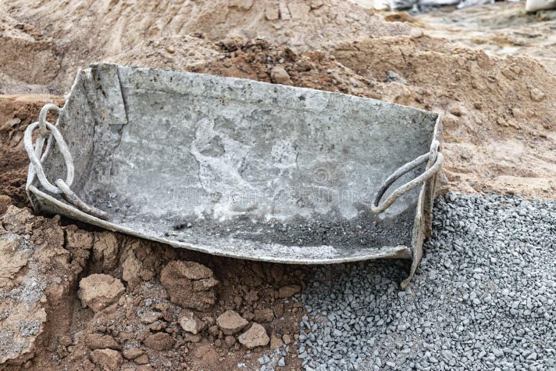 Mortar Trough in Construction Industry Stock Photo - Image of trough ...