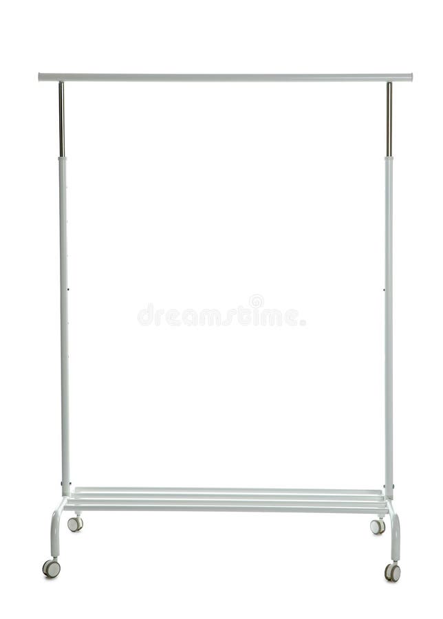 Empty Metal Wardrobe Rack Isolated Stock Photo - Image of rack ...