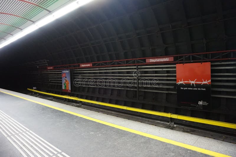Empty metro station. editorial image. Image of entertainment - 138145500