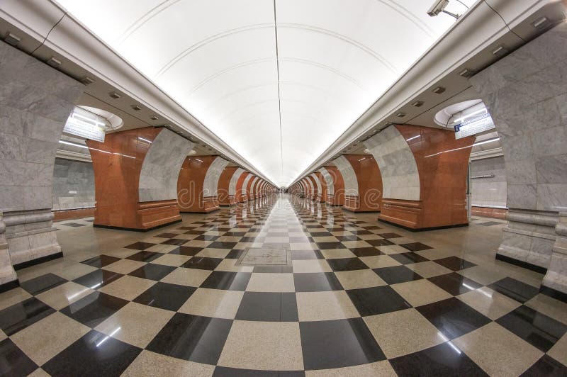 Empty Metro Station in Moscow Stock Photo - Image of tourism, landmark ...