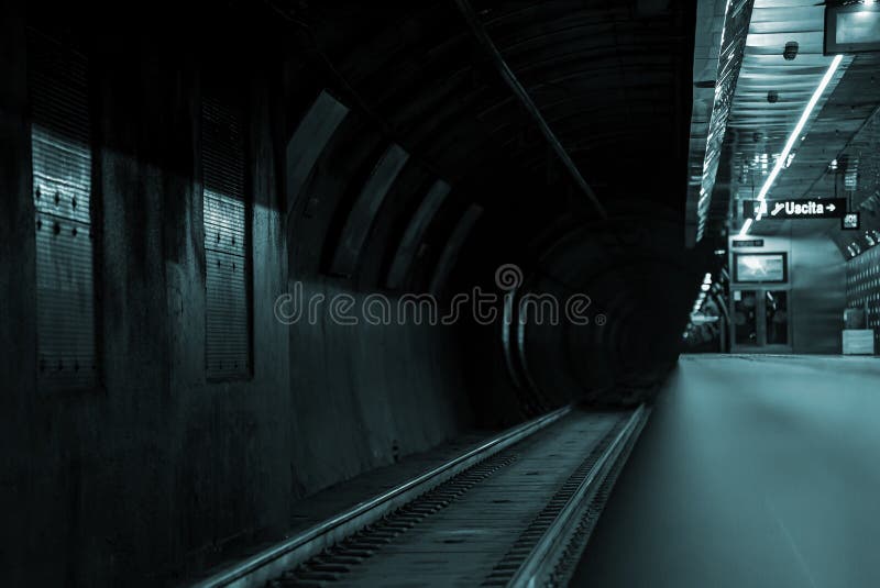 Empty metro station stock image. Image of commuter, building - 254346499