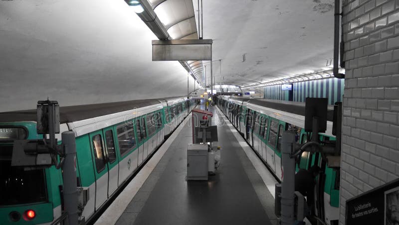 Empty metro station stock photo. Image of indoor, french - 96453150