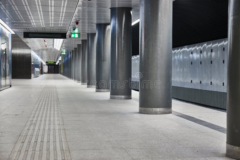 Empty Metro Station Underground Stock Photo - Image of transportation, travel: 293148122