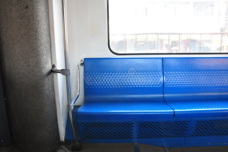 Empty Metro Train Seat stock image. Image of commuting - 8744847