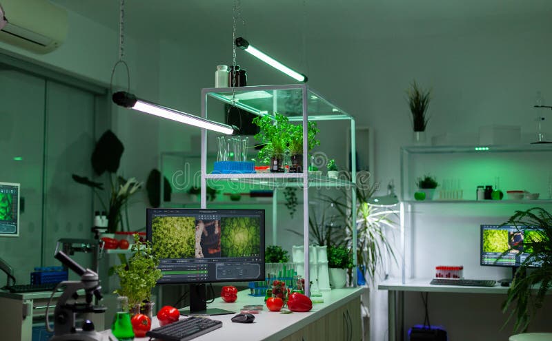 Empty Microbiology Laboratory with Nobody in it Prepared for Developing ...