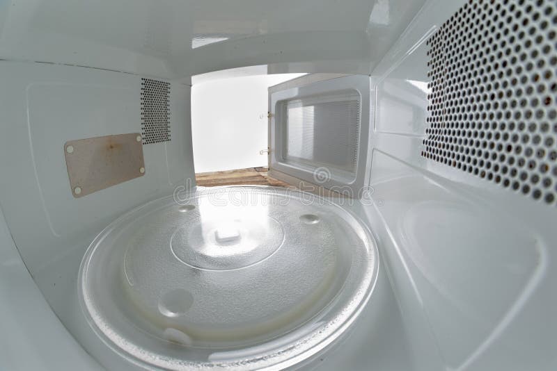 Empty Microwave for Preparing Dishes in the Home Kitchen. Device for ...