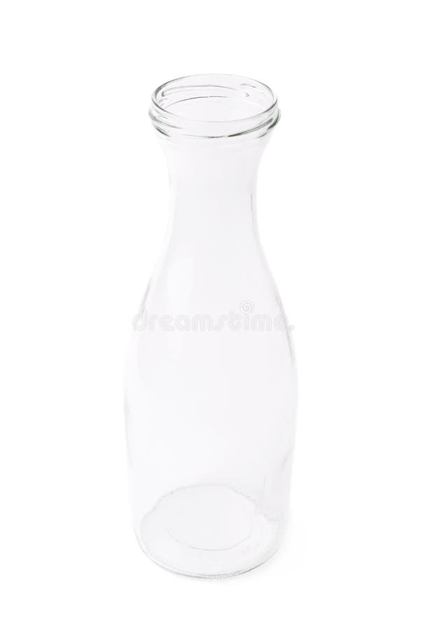 Empty Milk Glass Bottle Isolated Stock Image - Image of object, fresh ...