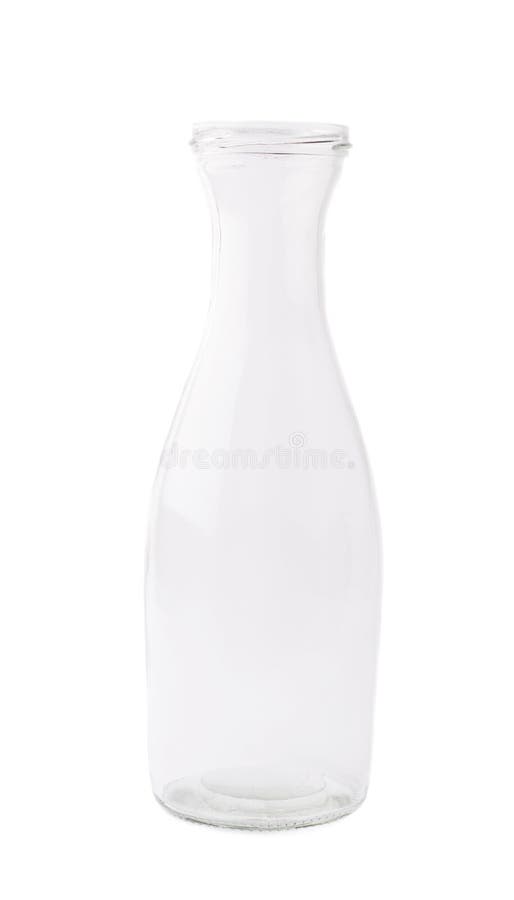 Empty Milk Glass Bottle Isolated Stock Photo - Image of still, empty ...