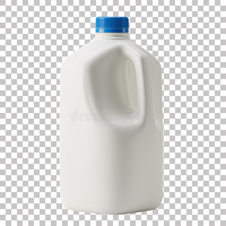 Empty Milk Jug with Blue Lid, Ready for Branding Stock Image ...