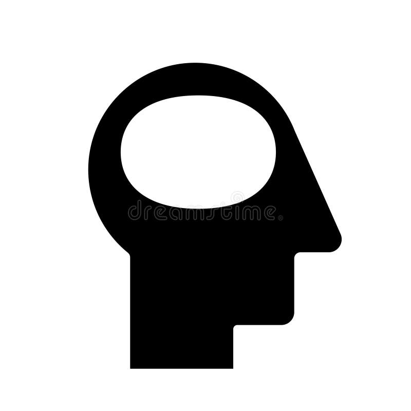 Empty Mind Simple Icon. Clipart Image Stock Vector - Illustration of brain, empty: 210306190