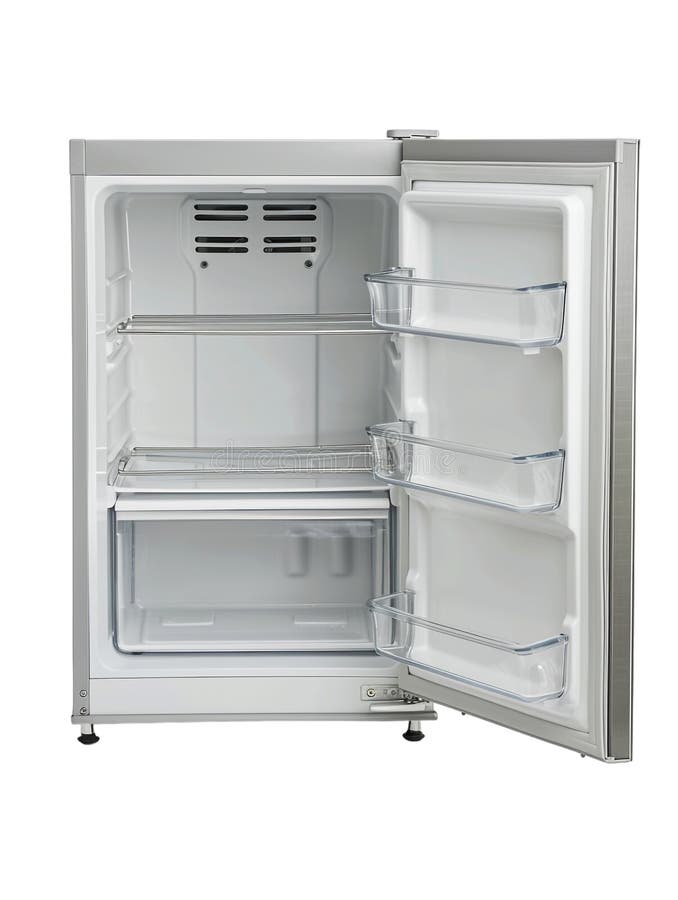 Empty Mini Refrigerator Against Transparent Background Stock ...