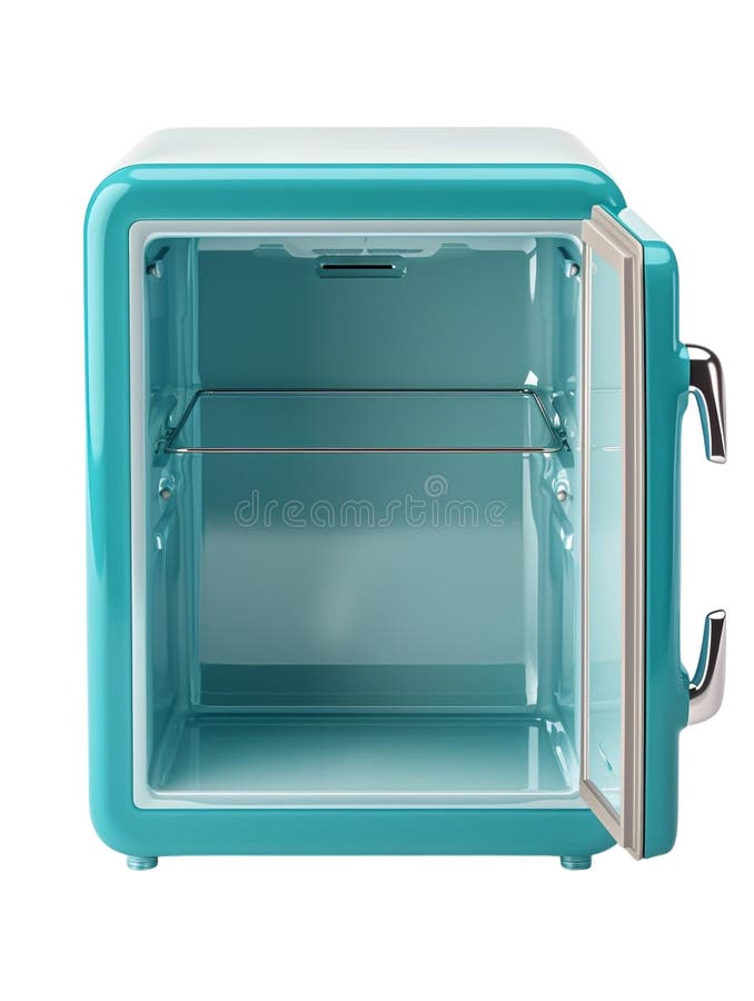 Empty Mini Refrigerator Against Transparent Background Stock ...