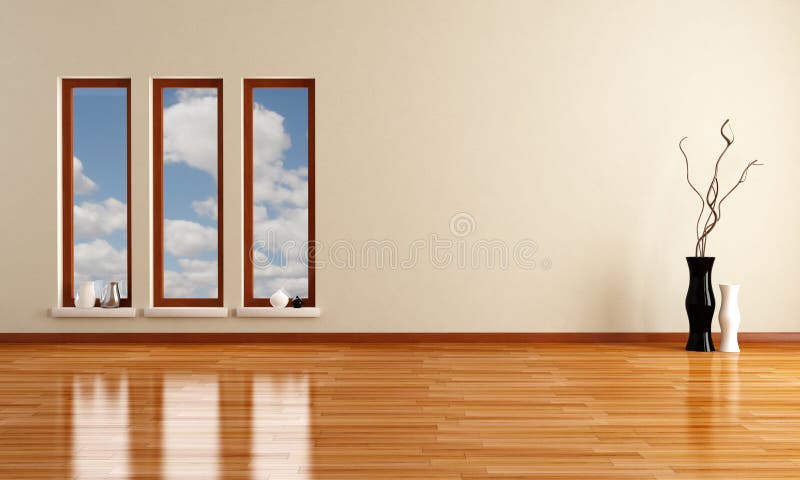 Empty minimalist room stock illustration. Illustration of room - 18382395