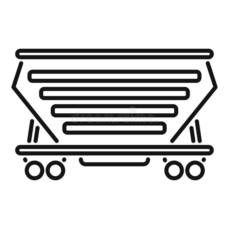 Empty Mining Cart Waiting for Coal Loading on Rails Stock Vector ...