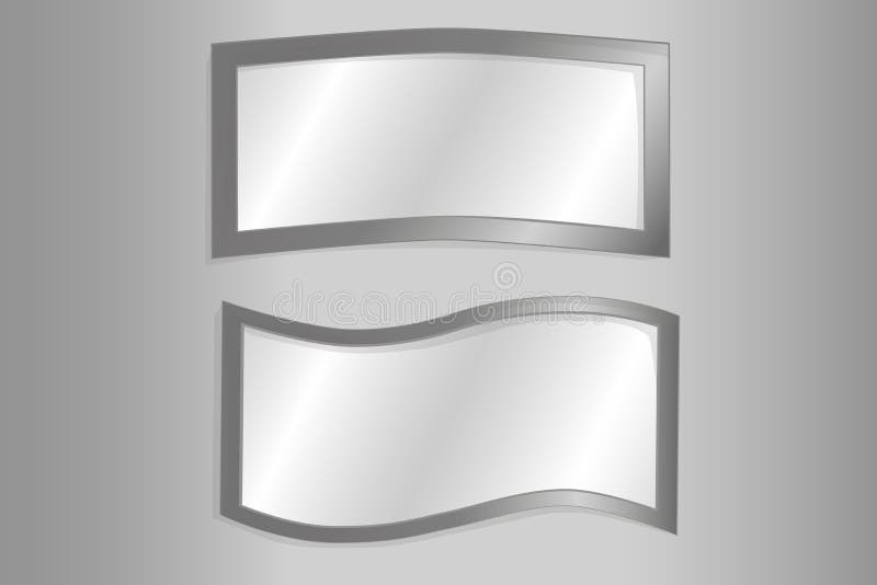 Empty mirrors with reflect stock vector. Illustration of isolated ...