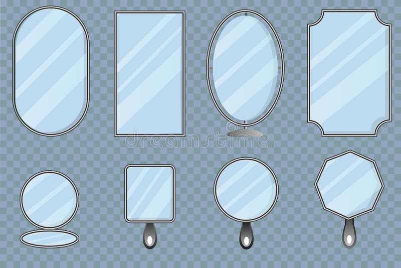 Empty mirrors with reflect stock vector. Illustration of logo - 169256680