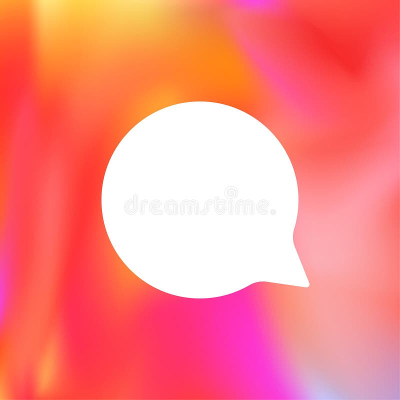 Empty Mobile App Quote Sign Cloud Over Gradient Colorful Background ...