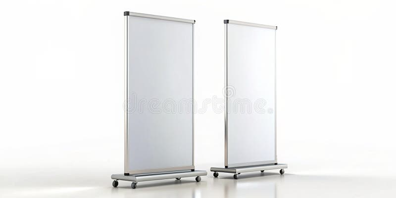 Empty Mock Up for Customizable Vertical Advertising Display Stand Pylon ...