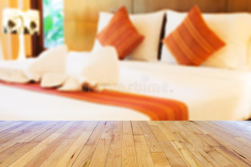 Empty Modern Bed in Bedroom Stock Image - Image of decoration, carved ...