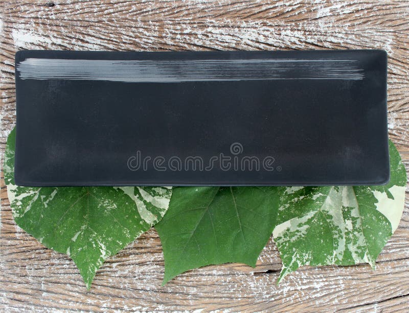 Empty Modern Ceramic Plate on Wood Table Background ,top View Stock ...