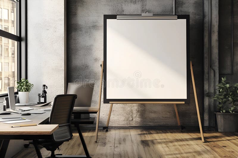 Empty Modern Classroom with Flip Chart and Minimalist Design, Ready for ...