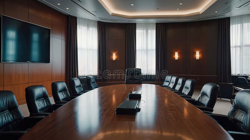 Empty Modern Conference Room with a Screen for Showing Presentations ...