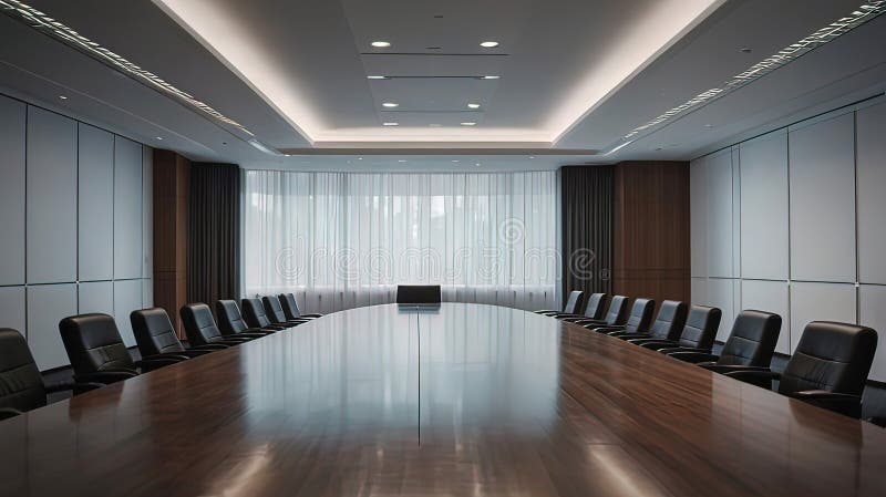 Empty Modern Conference Room with a Screen for Showing Presentations ...