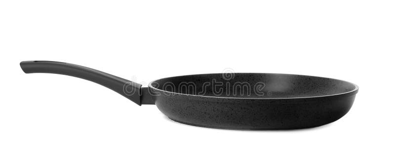 Empty Modern Frying Pan Isolated Stock Image - Image of cook ...