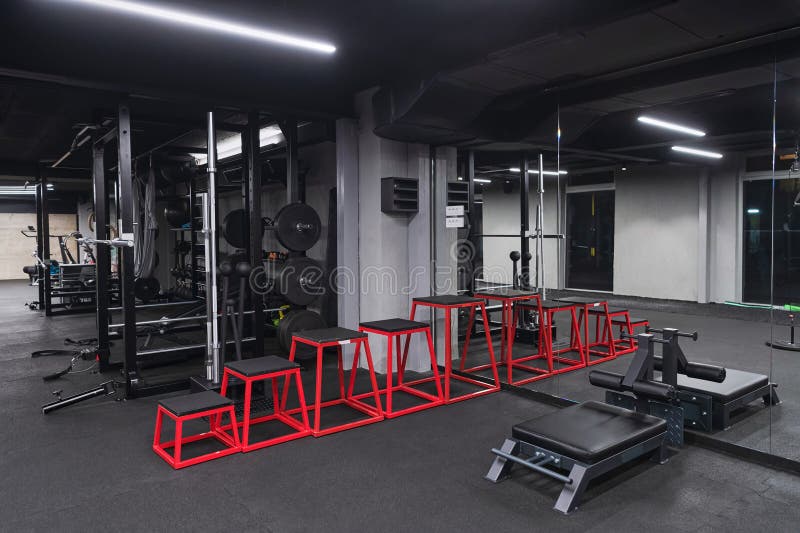 An Empty Modern Gymnasium with a Variety of Equipment, Offering a ...