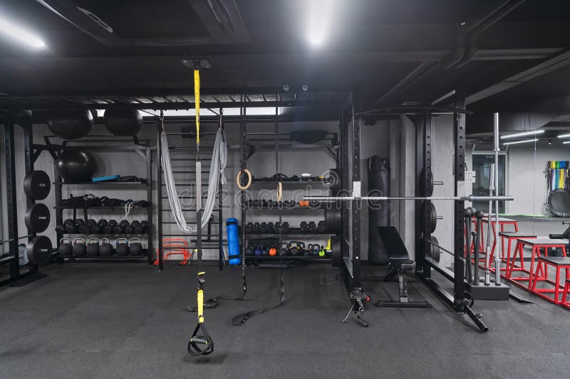 An Empty Modern Gymnasium with a Variety of Equipment, Offering a ...
