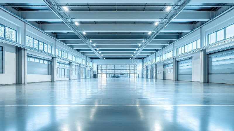 Empty Modern Industrial Space with Natural Light Stock Photo - Image of ...