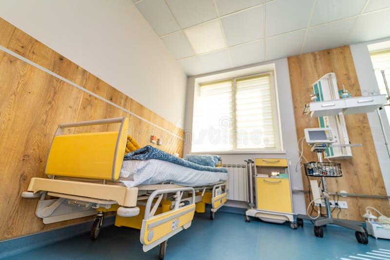 Empty Modern Intensive Ward. Empty Recovery Maternity Hospital Room ...