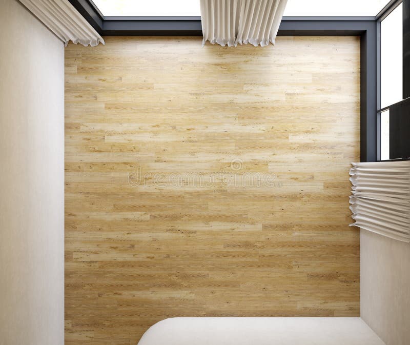 Empty Modern Interior Room Top View 3d Illustration Stock Illustration ...