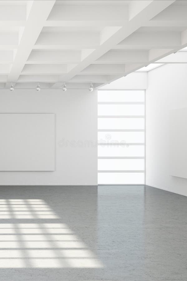 Empty modern loft stock illustration. Illustration of store - 37258010