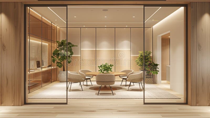 A Empty Modern and Minimalist Office Space Stock Photo - Image of ...