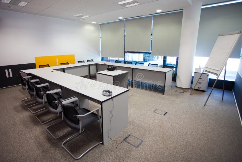 Office Interior - Modern Empty Open Space Office Stock Image - Image of ...
