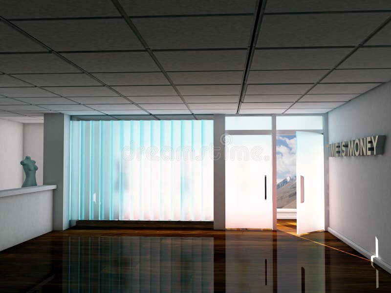 Empty modern office stock illustration. Illustration of floor - 28462242