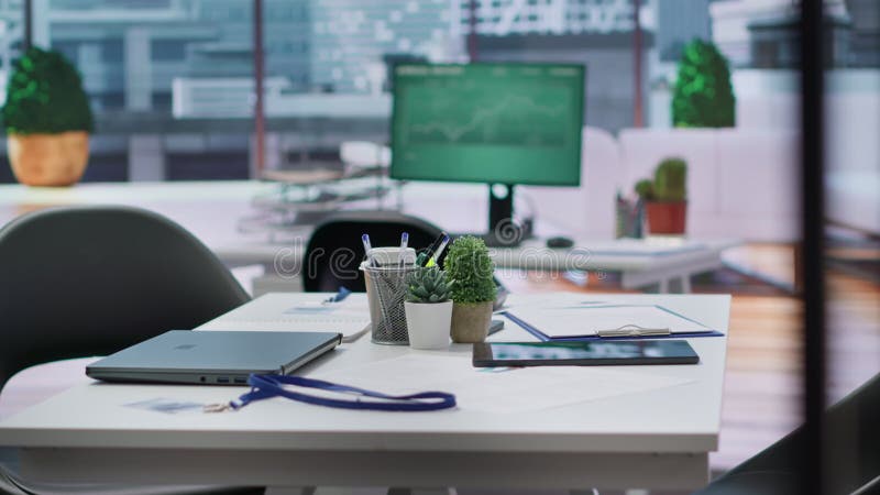 Empty Modern Office with Focus on Recruitment Process and Hiring New Personnel Stock Footage ...