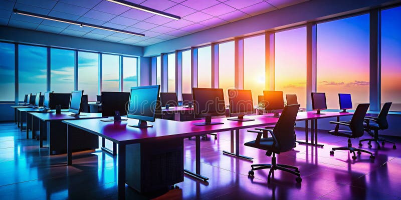 Empty Modern Office Space a Versatile Setting for Education Business or ...