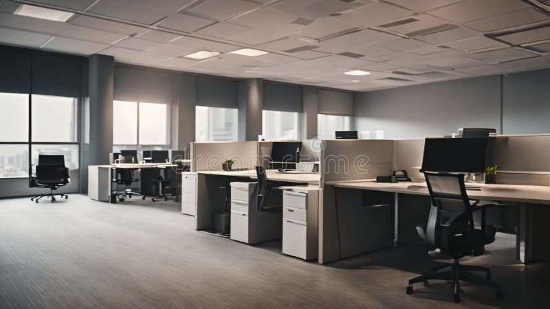 Empty Modern Office Space stock video. Video of technology - 347221805