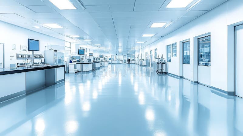 Empty Modern Pharmaceutical Laboratory Interior Design for Research ...