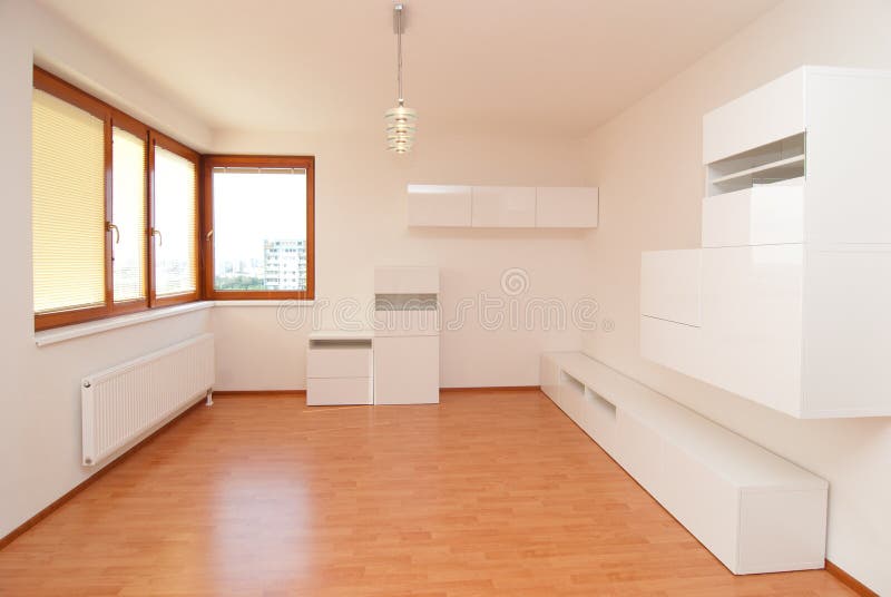 Empty modern room stock image. Image of window, parquetry - 22121181