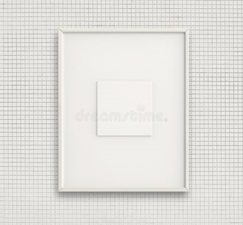 Empty Modern Style Frame on Composition Wall Stock Photo - Image of ...