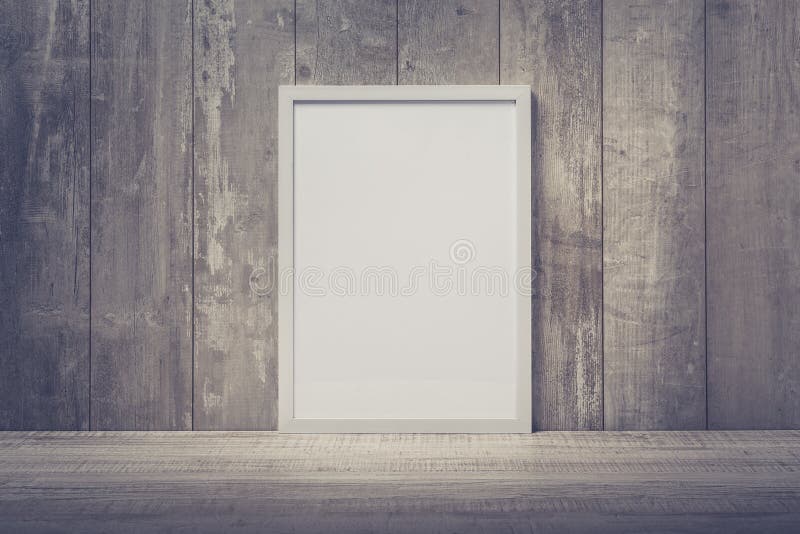 Empty Modern Style Frame on Composition Wall Stock Photo - Image of ...