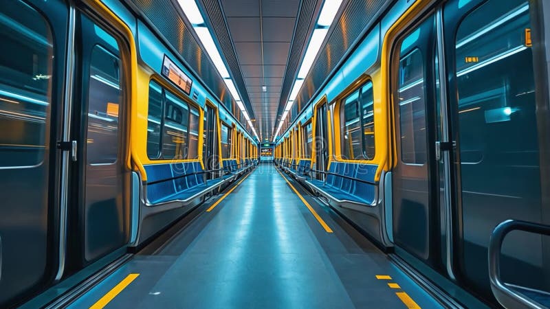A Subway Train Arrives at the Station. a New York City Subway Train ...