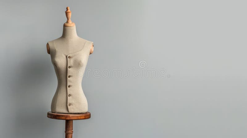 Empty Modern Tailor Mannequin on Solid Gray Background. Concept of ...