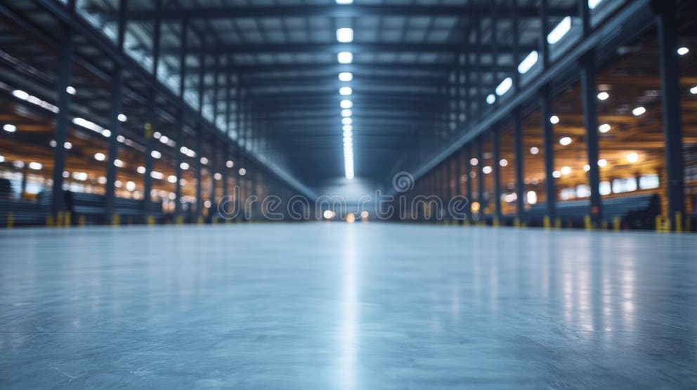 Empty Modern Warehouse with Clean and Spacious Interior Stock Image ...
