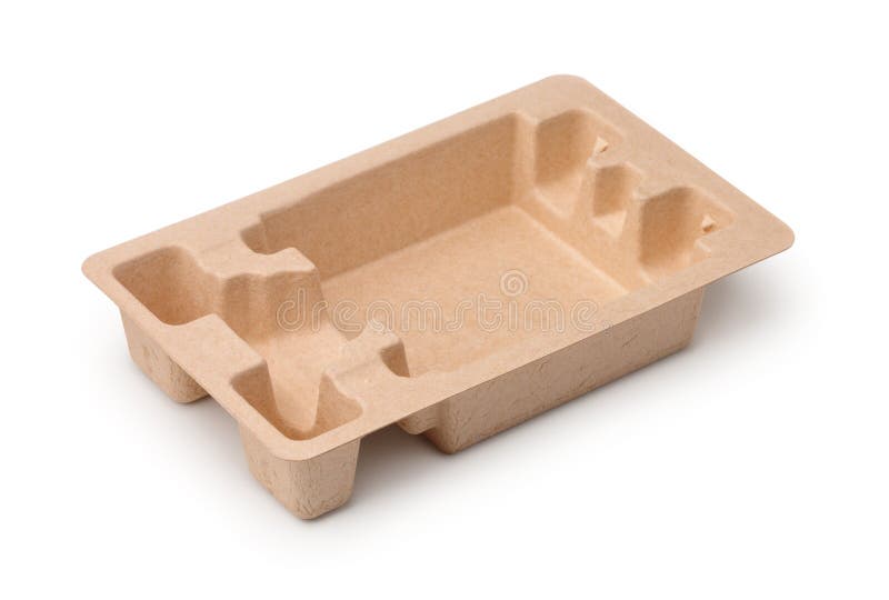 Molded Paper Pulp Packaging Container Stock Photo - Image of ...