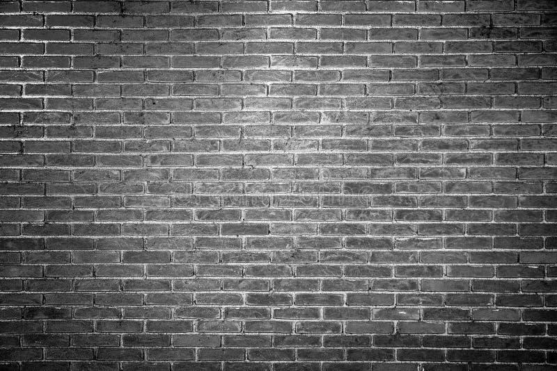 Empty Monochrome Brick Wall Background Texture with Spot Light in the ...