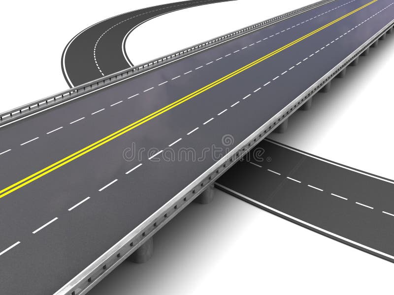 Empty motorway stock illustration. Illustration of line - 26664124